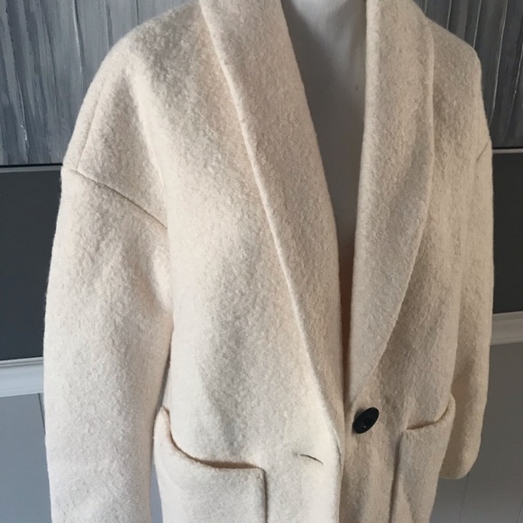 Express | Jackets & Coats | New Express Wool Cocoon Ivory Coat | Poshmark